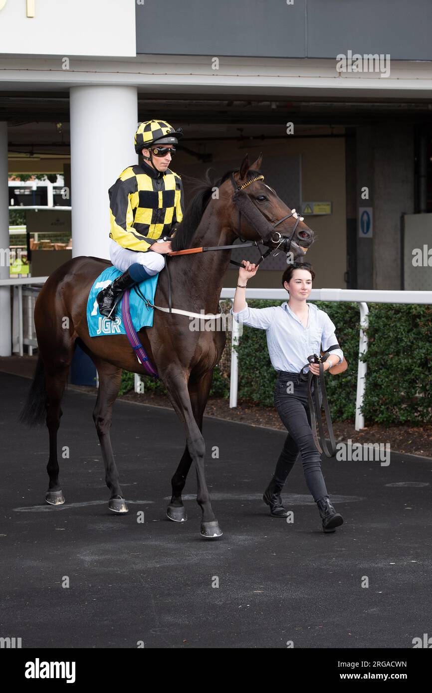Ascot, Berkshire, Großbritannien. 28. Juli 2023. Pferd Malakahna ...