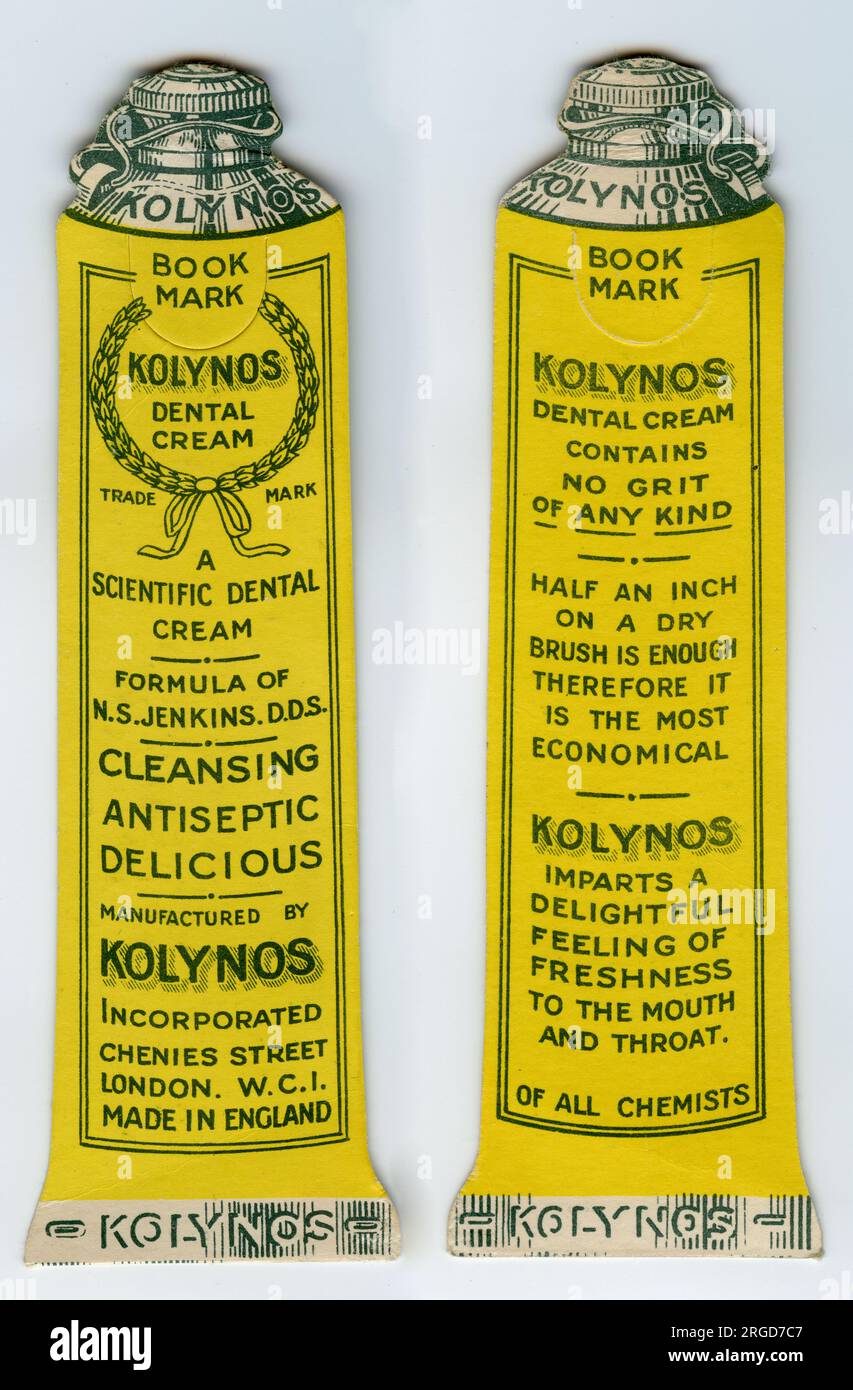 Kolynos dental cream -Fotos und -Bildmaterial in hoher Auflösung – Alamy