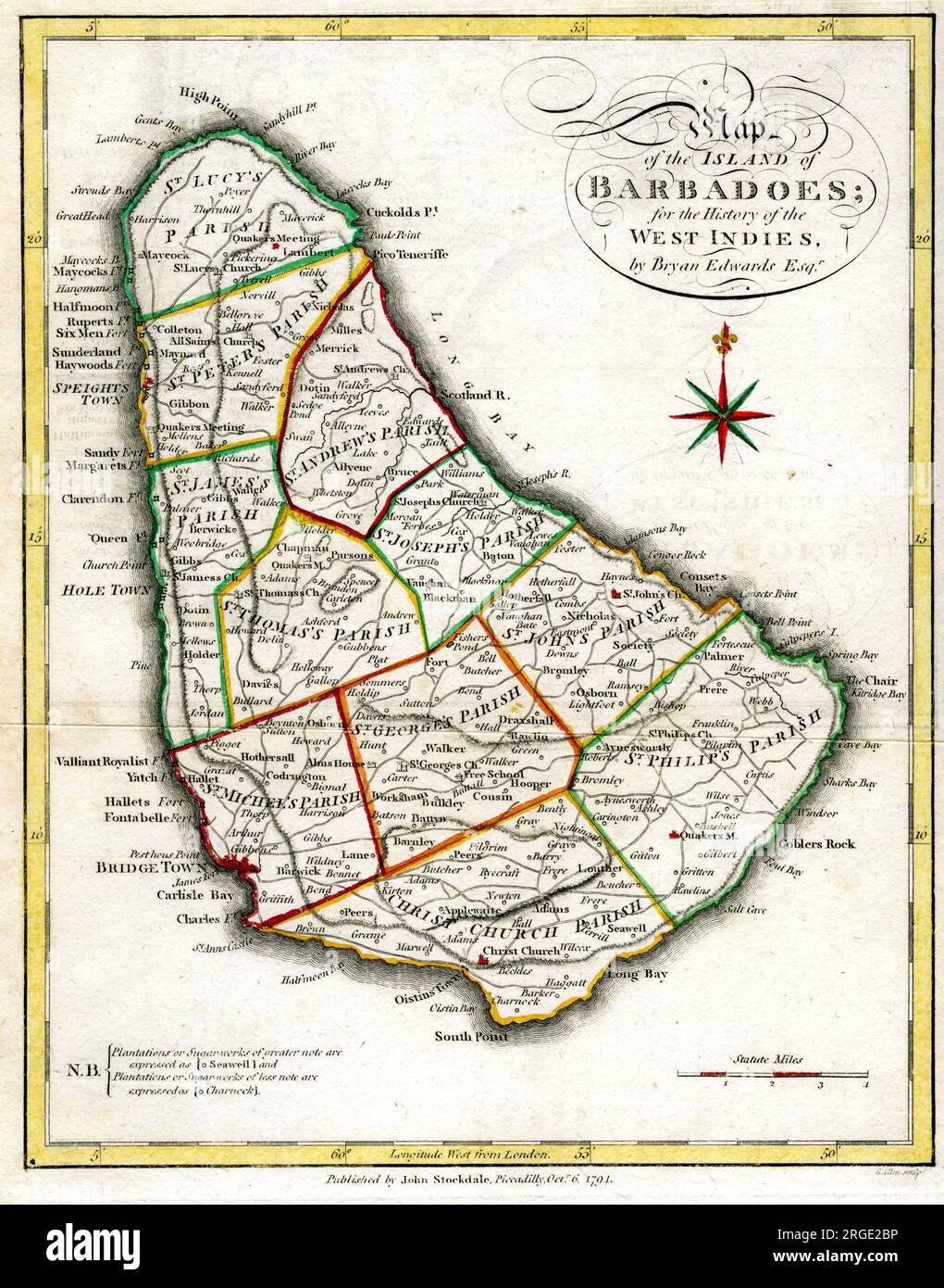 Barbados island map -Fotos und -Bildmaterial in hoher Auflösung – Alamy