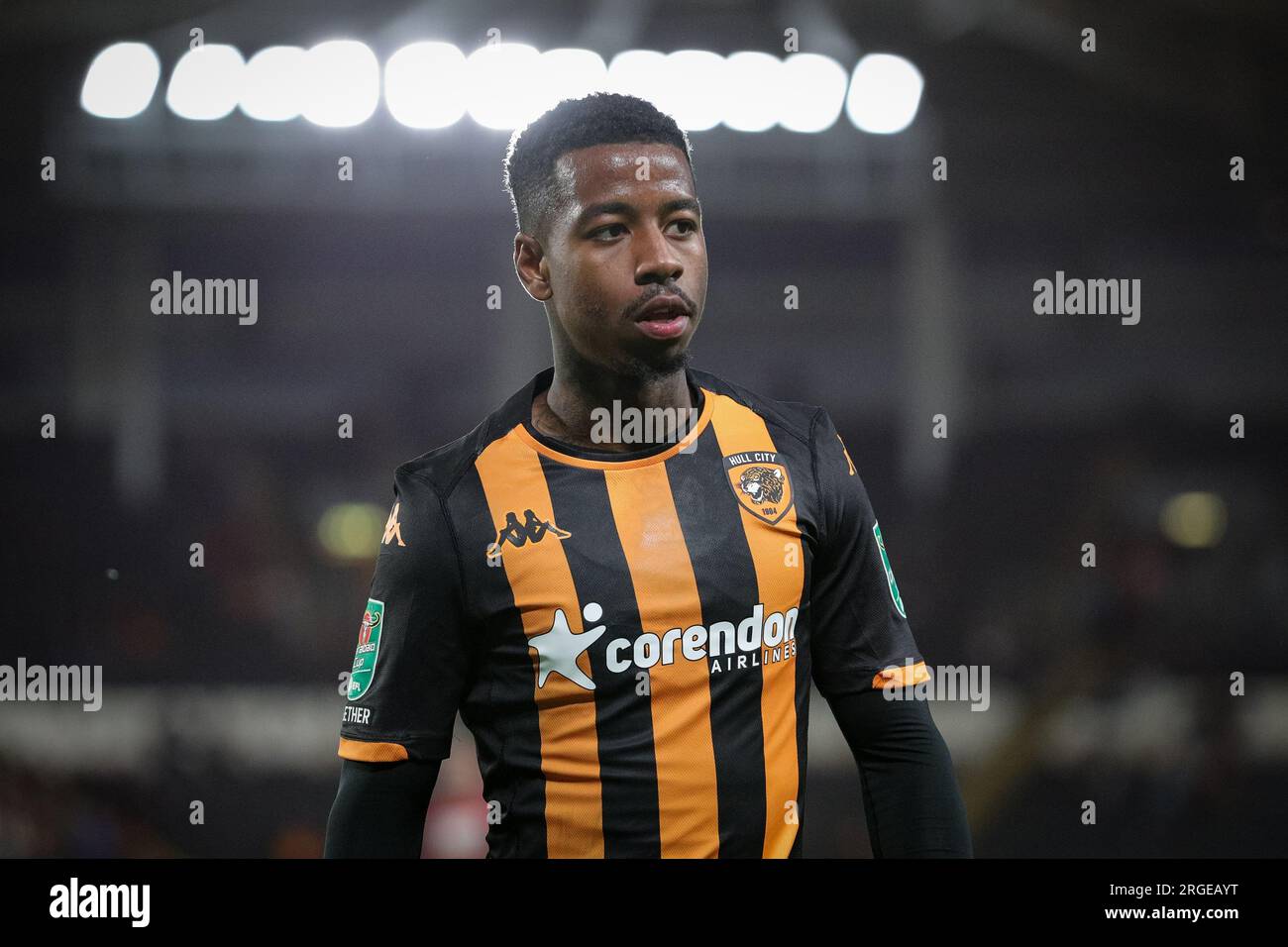 Jason Eyenga-Lokilo #22 of Hull City während des Carabao Cup Spiels ...