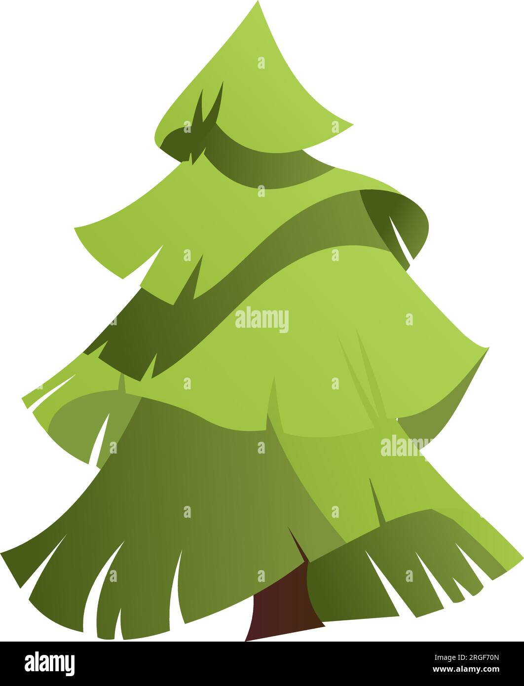 Cartoon illustration spruce tree -Fotos und -Bildmaterial in hoher ...