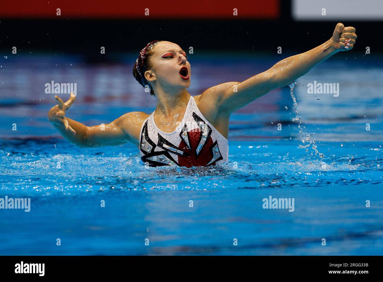 Fukuoka, Japan. 14. Juli 2023: Mari Alavidze aus Georgien tritt am ...
