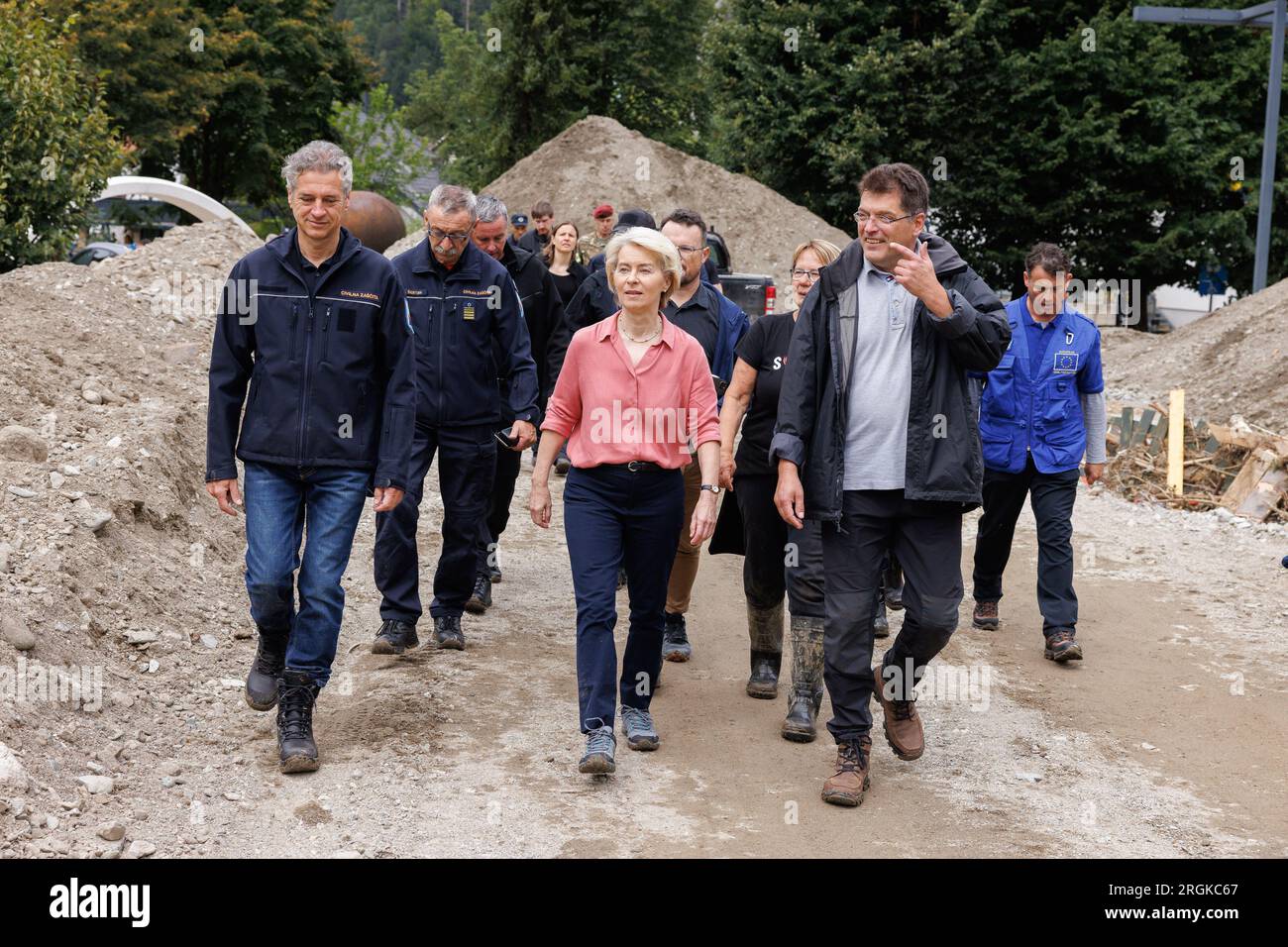 Crna Na Koroskem, Slowenien. 09. Aug. 2023. Die Präsidentin der Europäischen Kommission Ursula ...