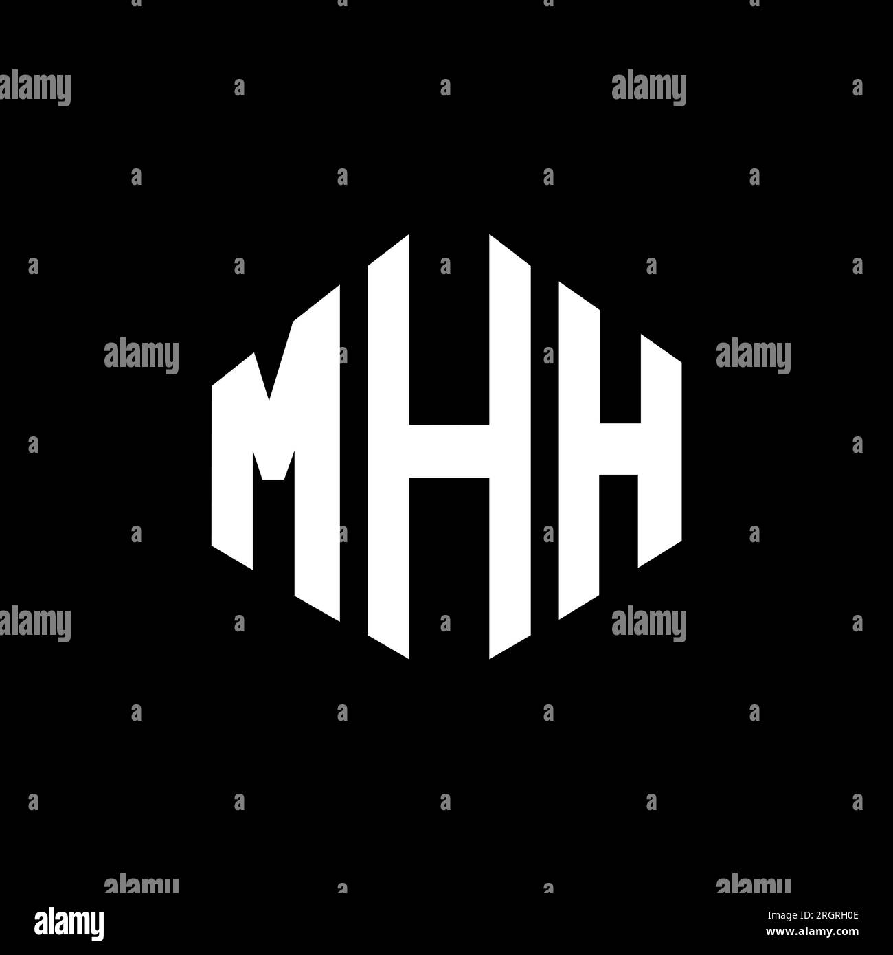 Logo mit MHH-Buchstaben und Polygonform. MHH-Polygon- und ...