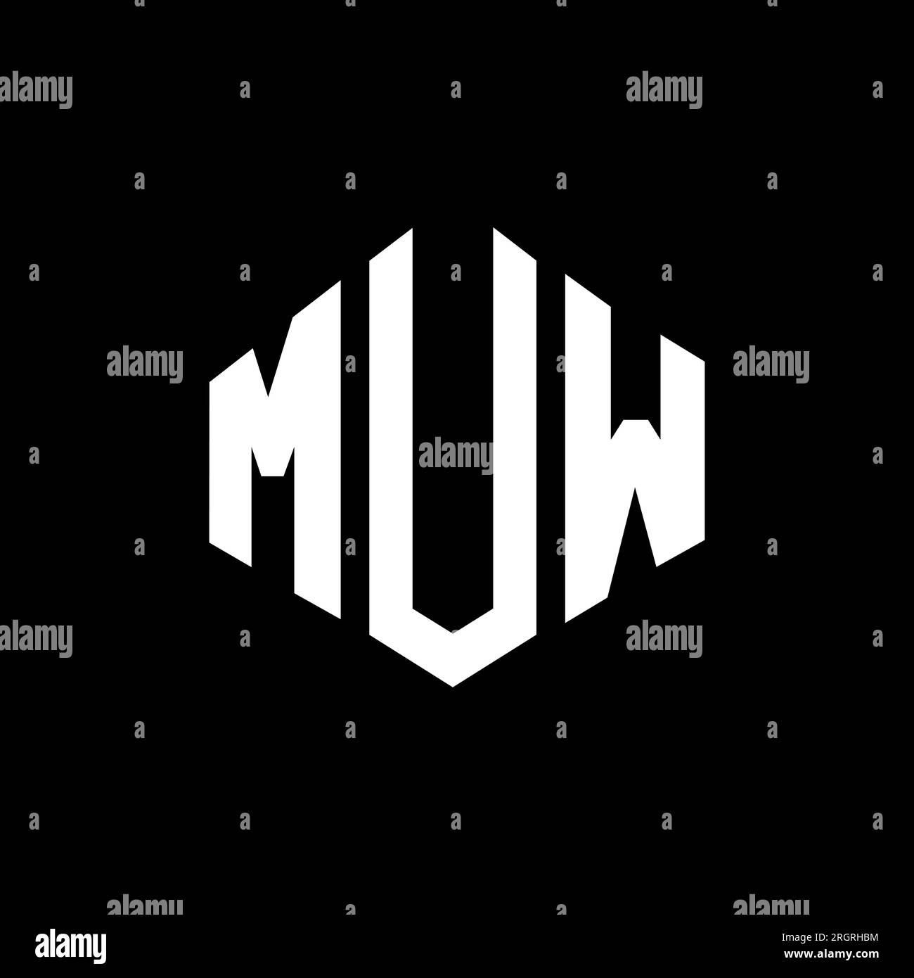 Logo mit MUW-Buchstaben und Polygonform. MUW-Polygon- und ...