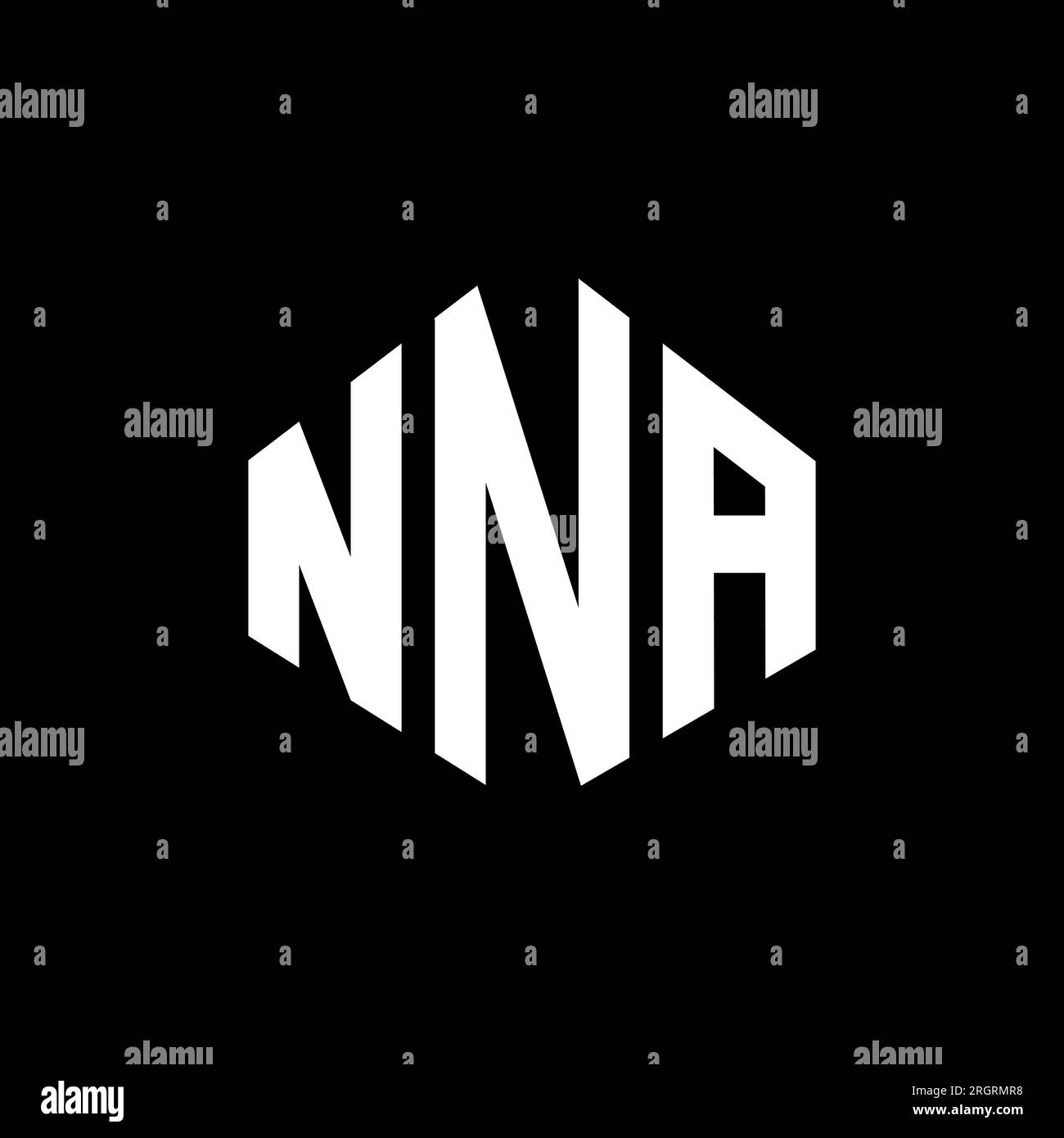 Logo mit NNA-Buchstaben und Polygonform. NNA-Polygon- und ...