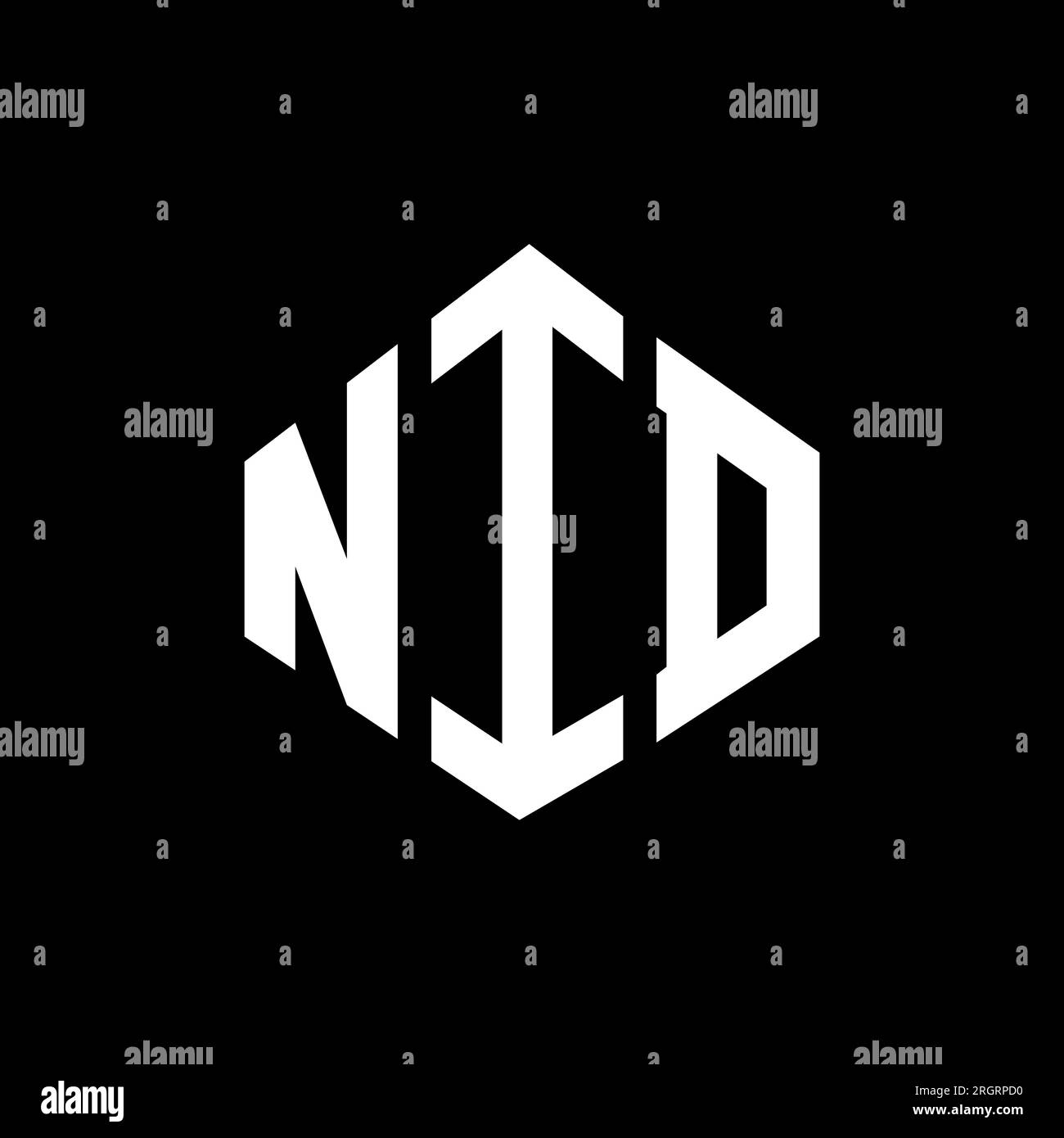 Logo mit NID-Buchstaben und Polygonform. NID-Polygon- und ... Logo mit NID-Buchstaben und Polygonform. NID-Polygon- und ...