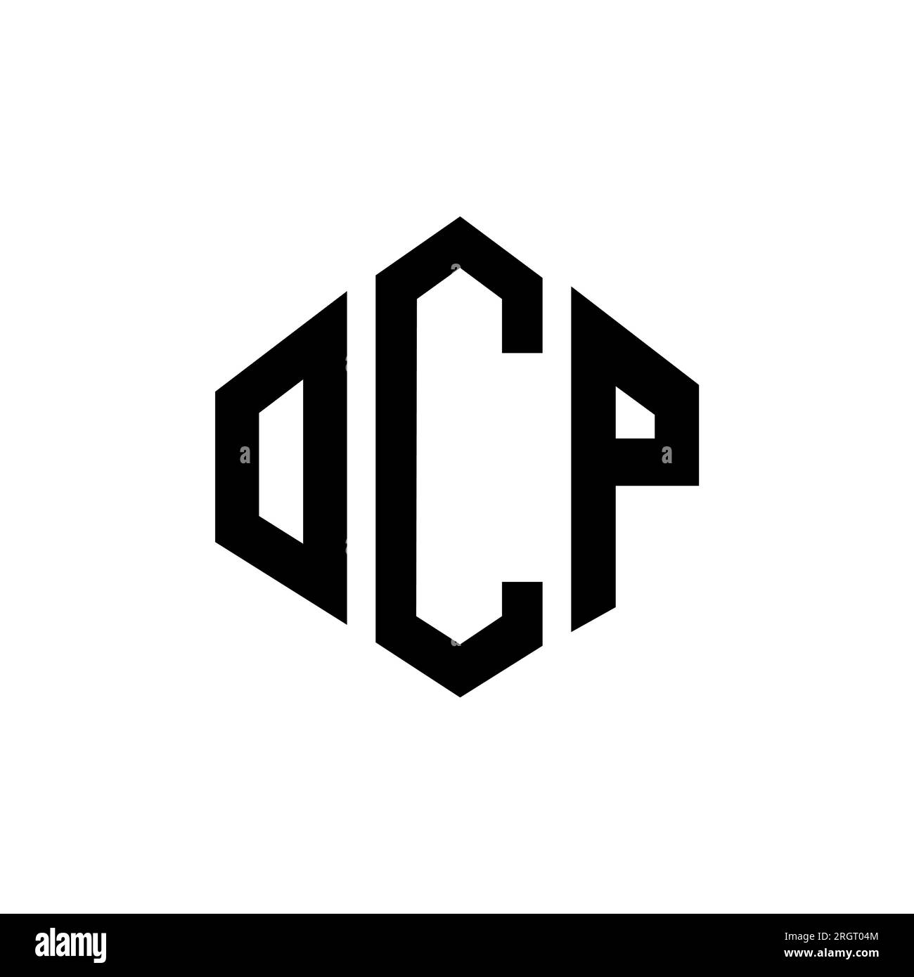 OCP-Logo in Polygonform. OCP-Polygon- und würfelförmiges Logo. OCP ...