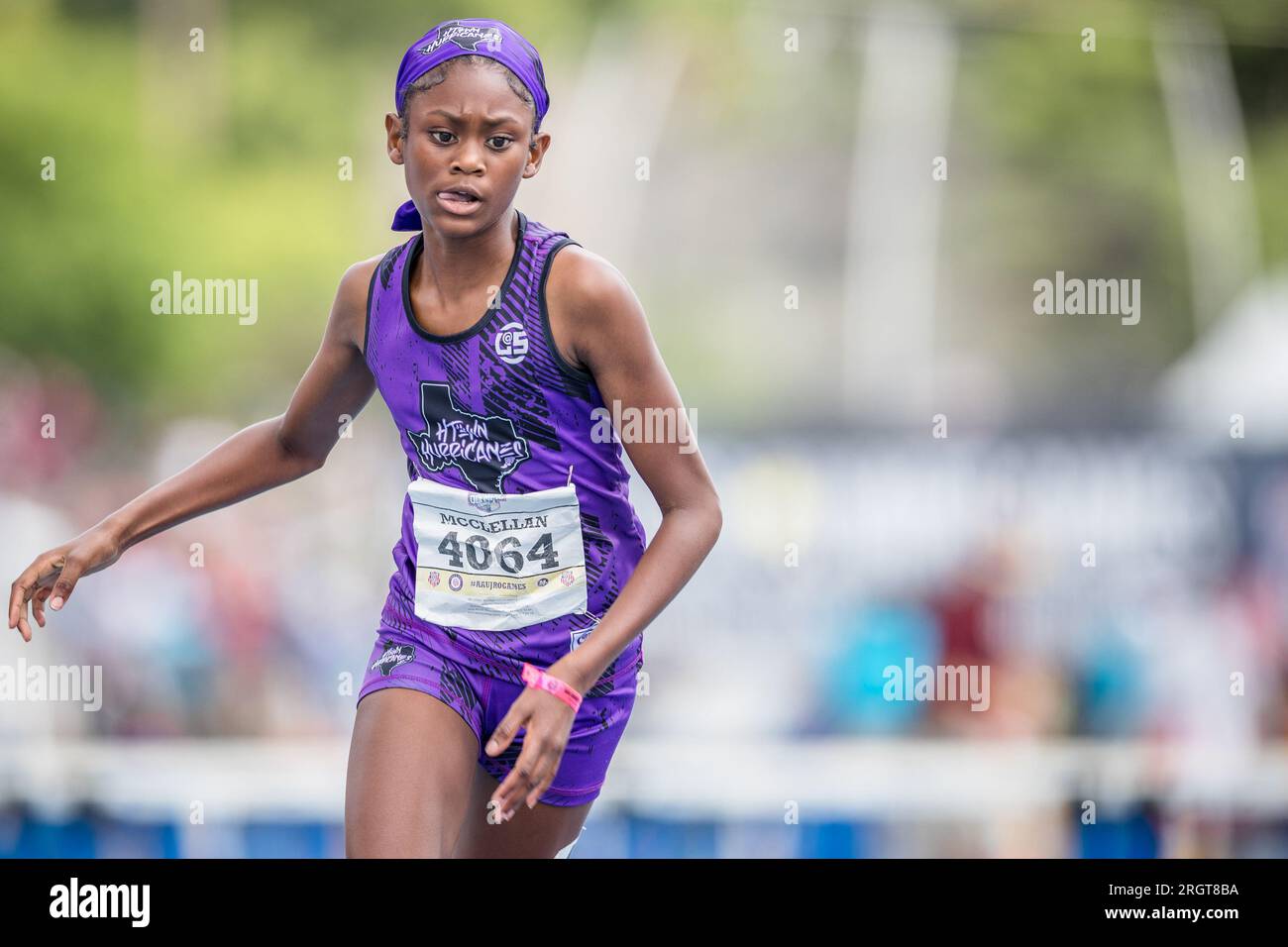 3. August 2023: Kamryn McClellan vom H-Town Hurricanes Youth Track Club ...