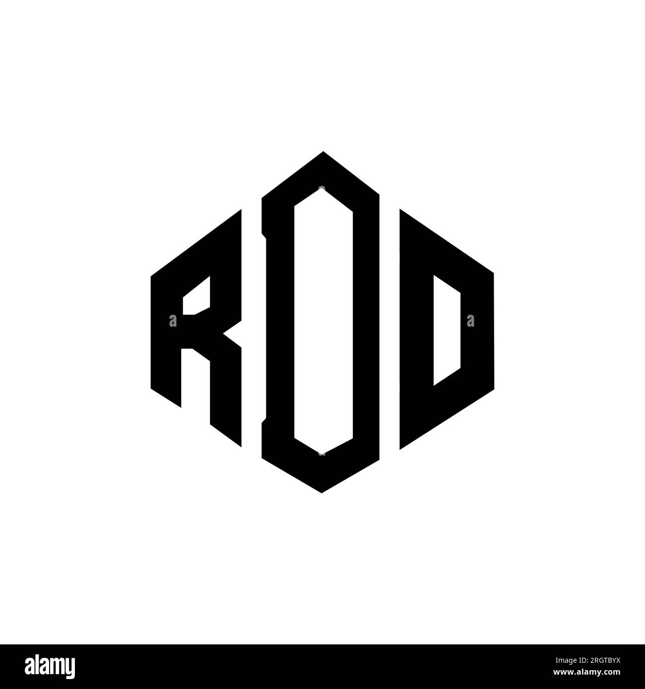 Logo mit RDO-Buchstaben und Polygonform. RDO-Polygon- und ...