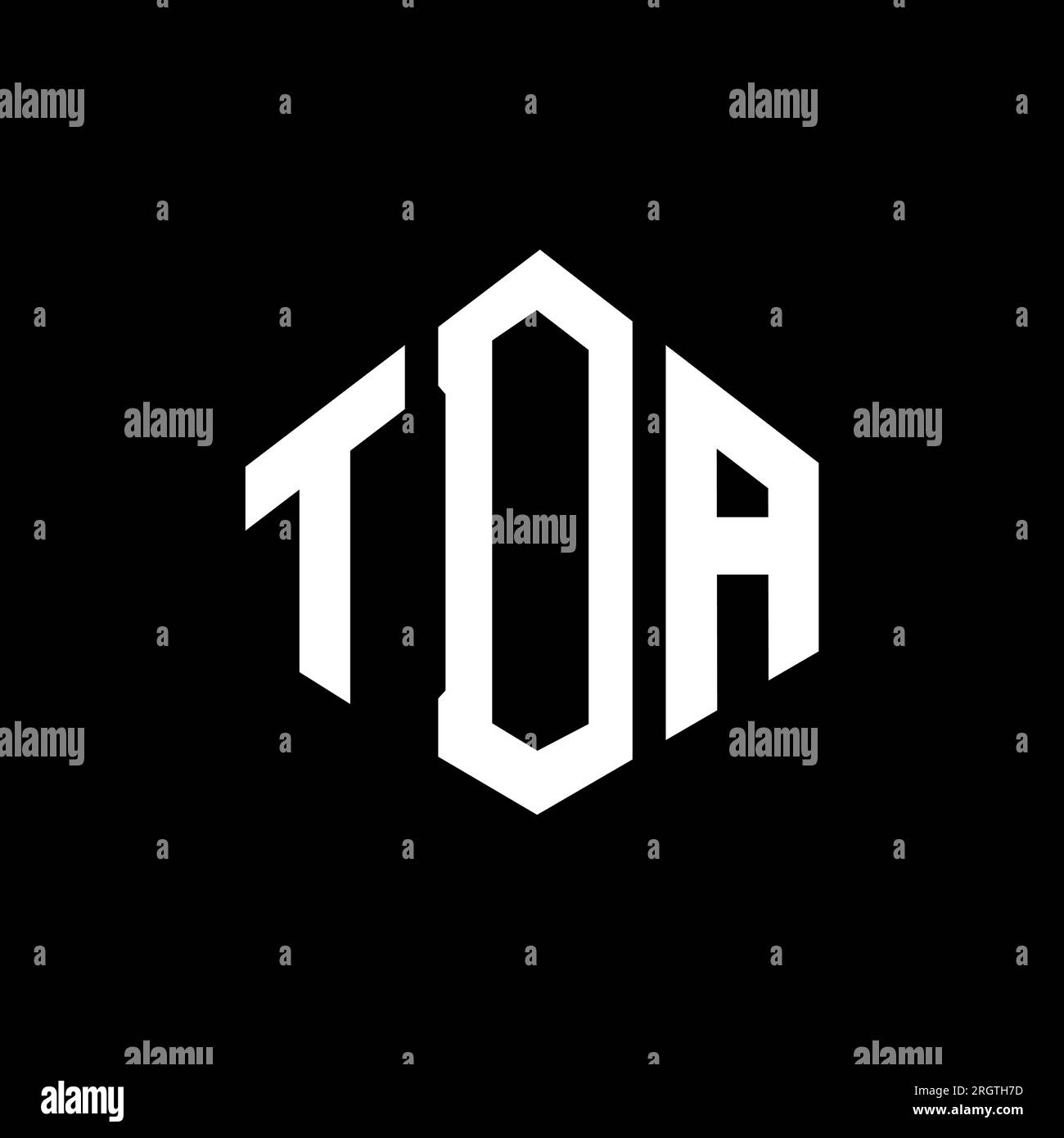 Logo mit TDA-Buchstaben und Polygonform. TDA-Polygon- und ...