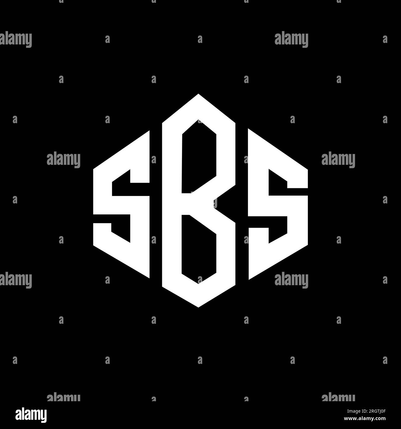 SBS-Logo in Polygonform. SBS-Polygon- und würfelförmiges Logo. SBS ...