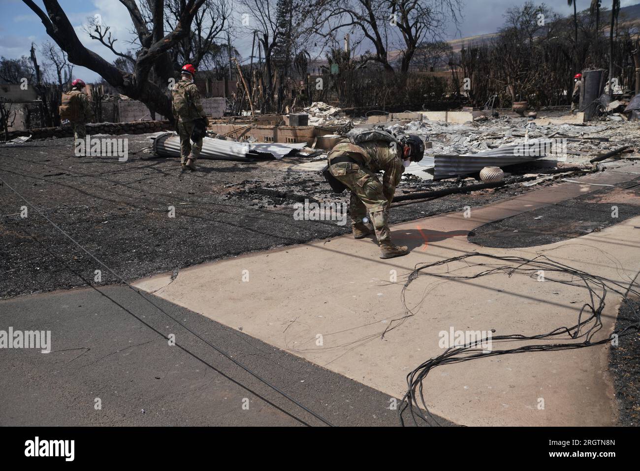 Lahaina, Usa. 10. Aug. 2023. Die Hawaii Army National Guard SAR ...