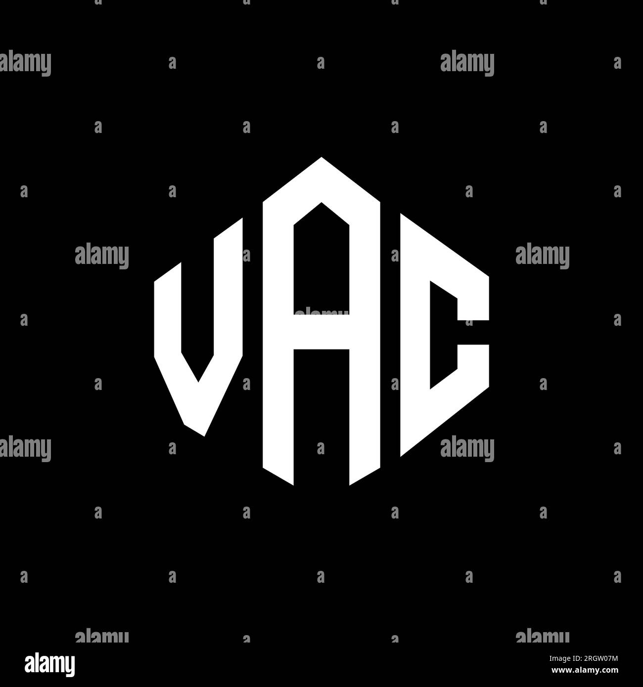 VAC-Logo in Polygonform. VAC Polygon- und würfelförmiges Logo. VAC ...
