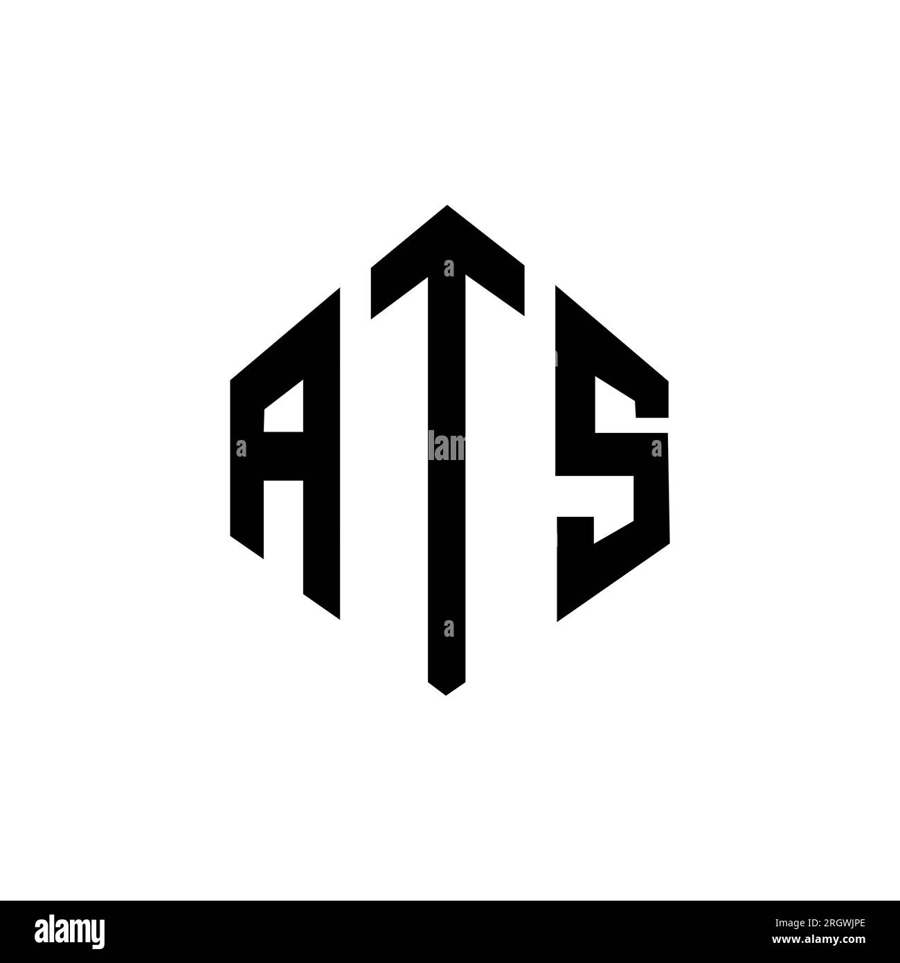 ATS-Logo in Polygonform. ATS-Polygon- und würfelförmiges Logo. ATS ...