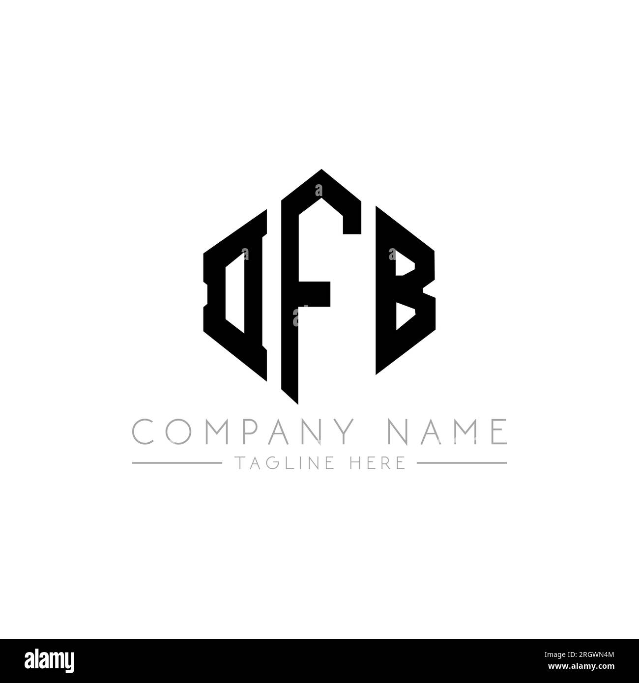 DFB-Logo in Polygonform. DFB-Polygon- und würfelförmiges Logo ...