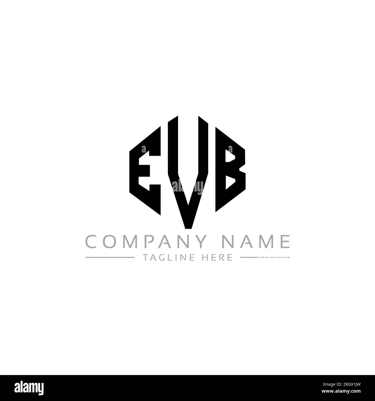 Logo mit Buchstaben „EVB“ in Polygonform. Logo in Form von EVB-Polygon ...