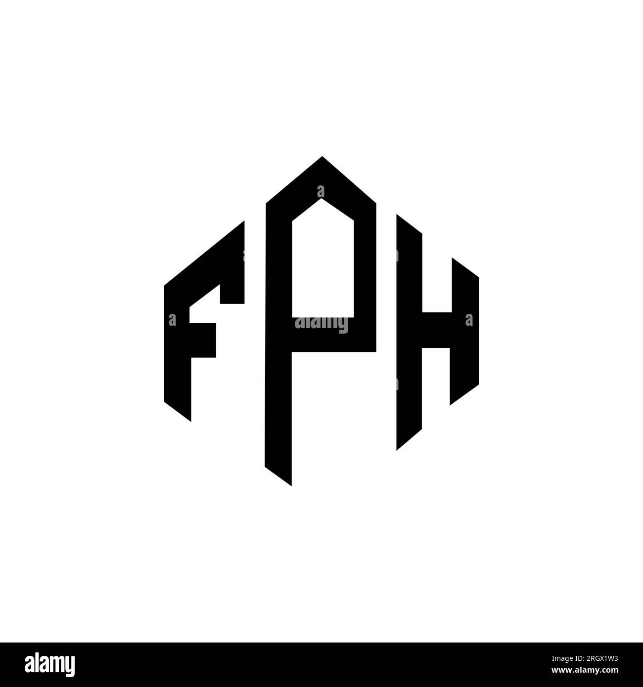 Logo mit FPH-Buchstaben und Polygonform. FPH-Polygon- und ...
