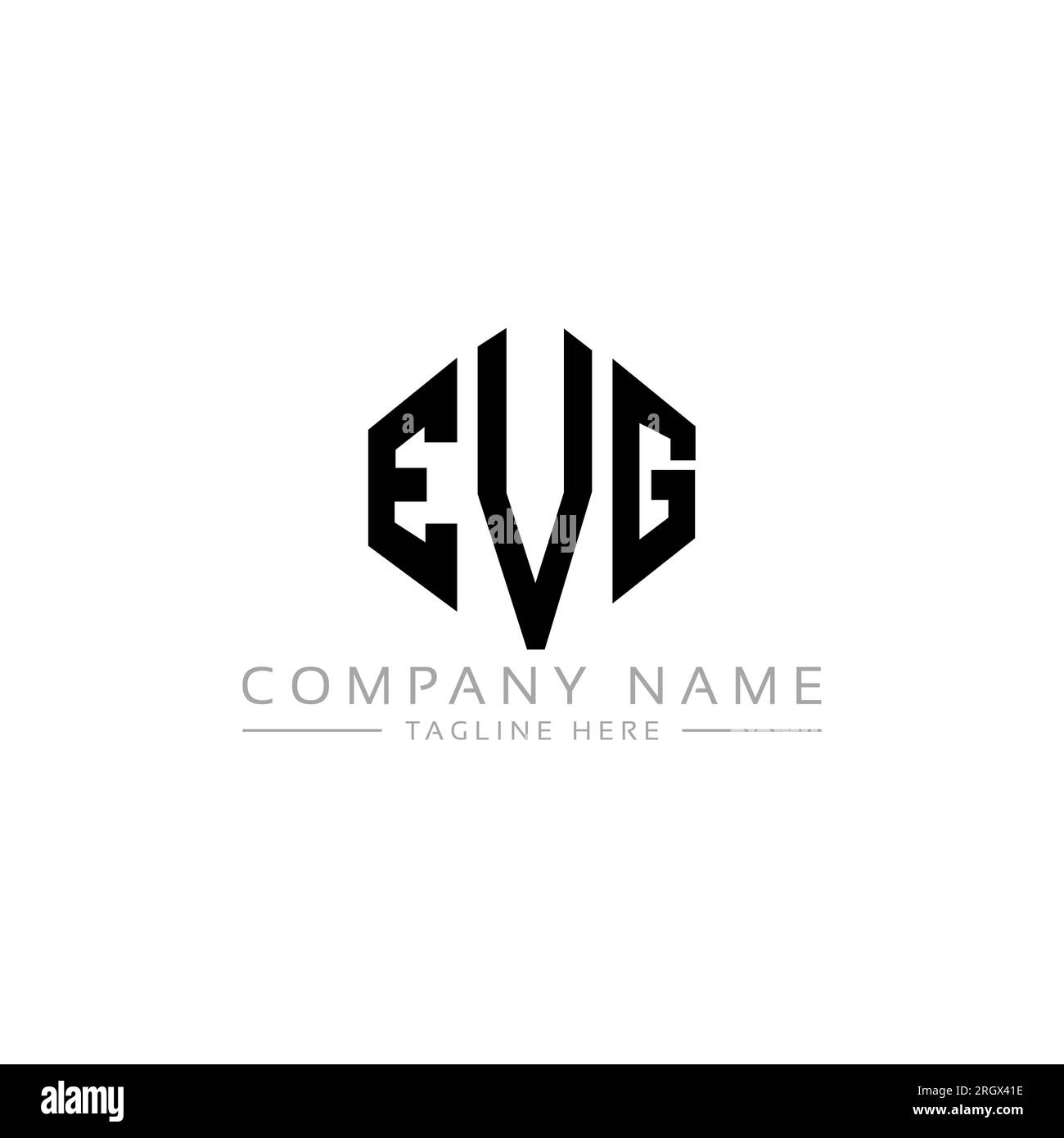 Logo mit EVG-Buchstaben und Polygonform. EVG-Polygon- und ... Logo mit EVG-Buchstaben und Polygonform. EVG-Polygon- und ...