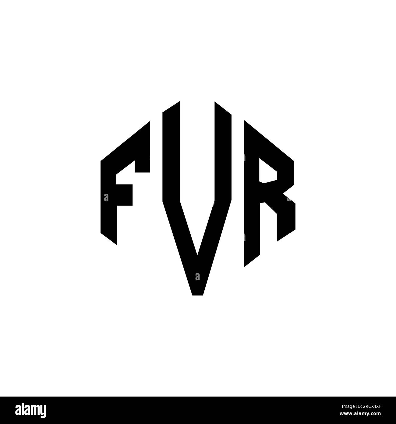 Logo mit FVR-Buchstaben und Polygonform. FVR-Polygon- und ...