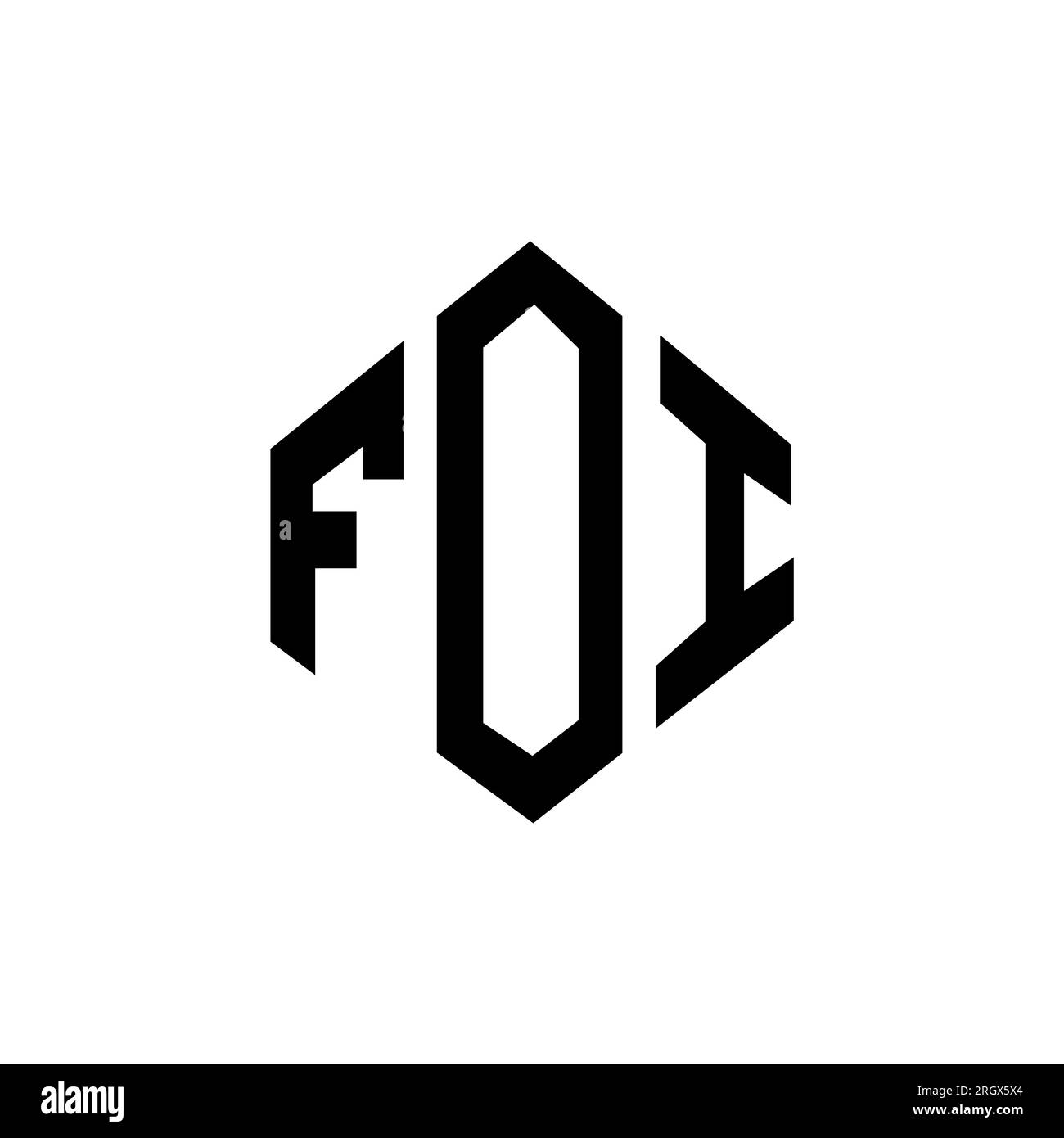 Logo mit FOI-Buchstaben und Polygonform. FOI-Polygon- und ...