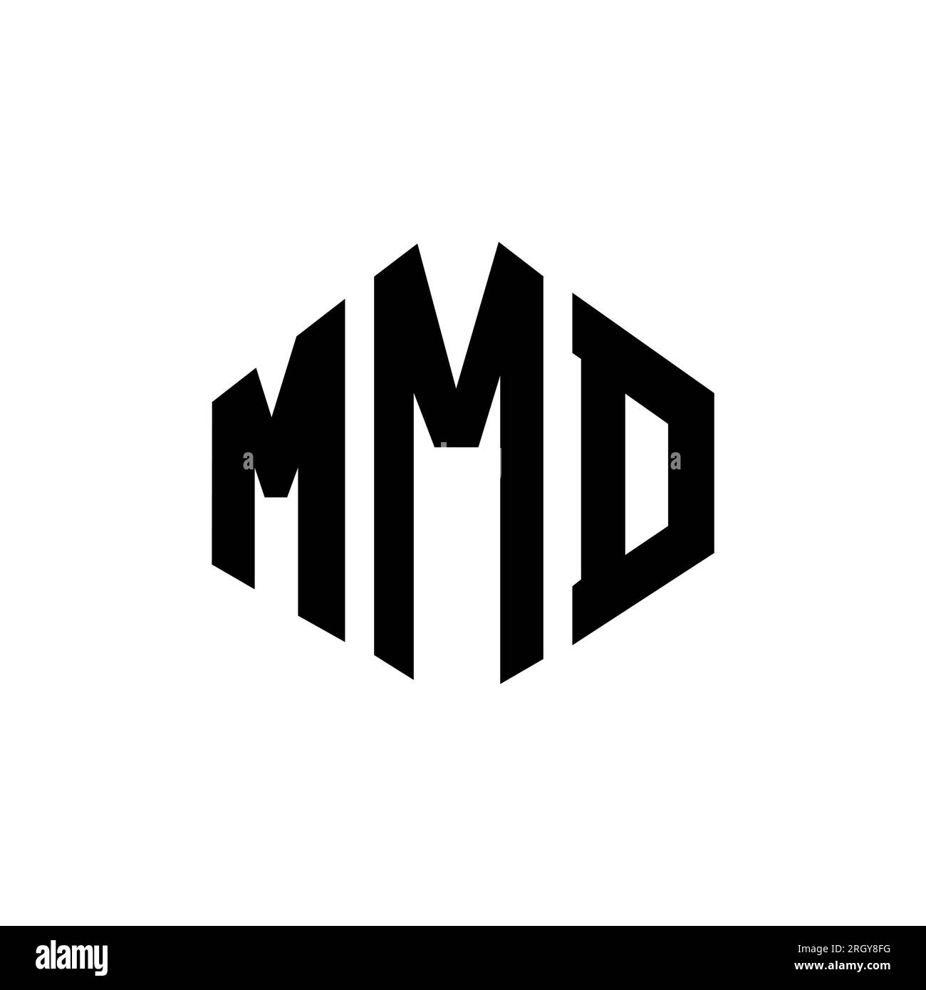 Logo mit MMD-Buchstaben und Polygonform. MMD-Polygon- und ...