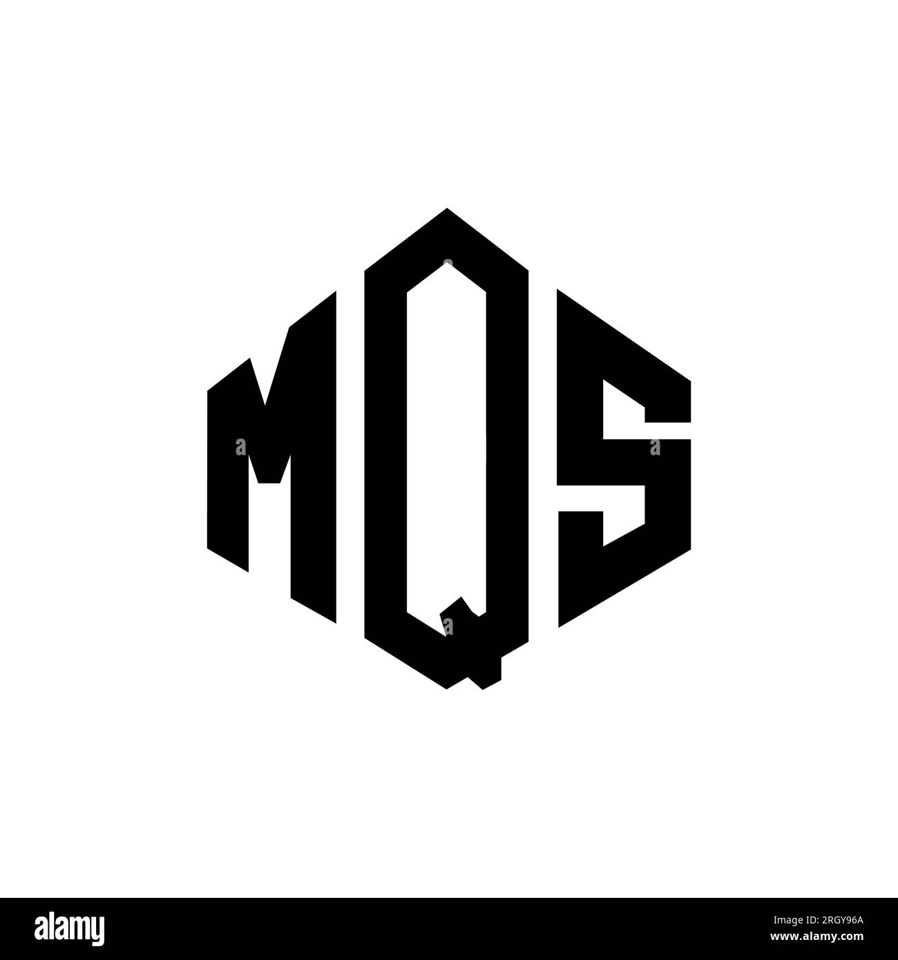 Logo mit MQS-Buchstaben und Polygonform. MQS-Polygon- und ...
