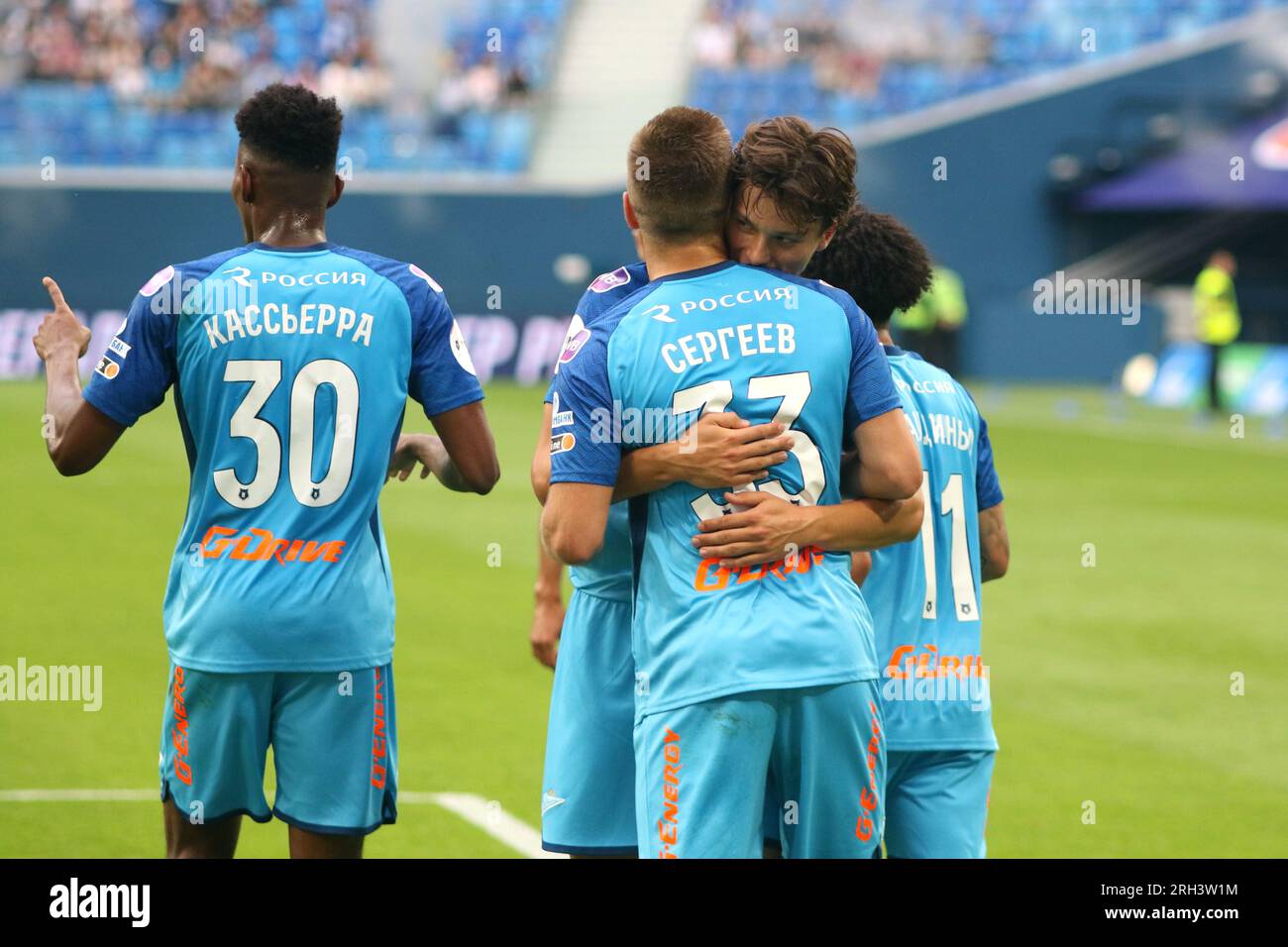 St. Petersburg, Russland, 13. august 2023: Fußball. Russische Premier ...