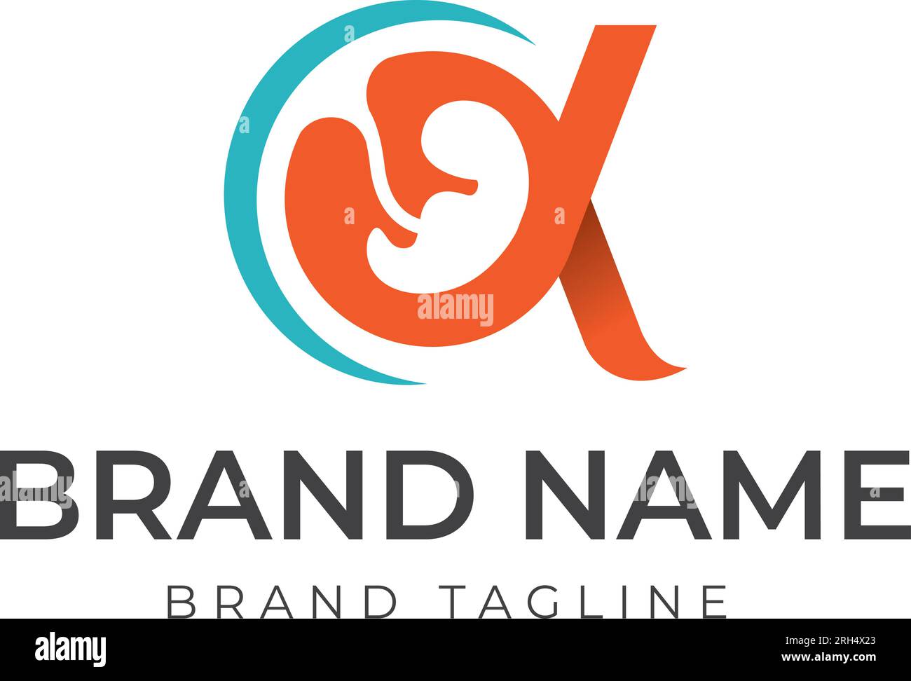 Alpha Embryo Logo. Logo-Kombination aus Alpha-Logo und Embryo, Logo ...