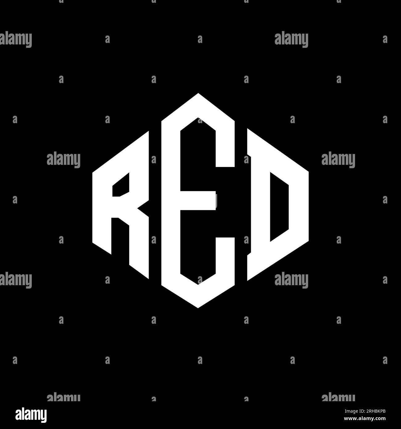 Logo mit ROTEM Buchstaben und Polygonform. ROTES Polygon- und ... Logo mit ROTEM Buchstaben und Polygonform. ROTES Polygon- und ...