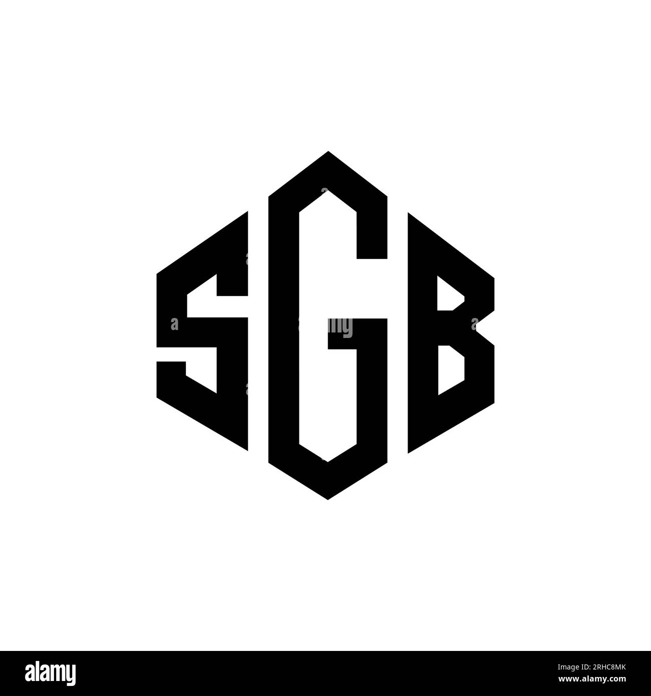 SGB-Logo in Polygonform. SGB-Polygon- und würfelförmiges Logo. SGB ...