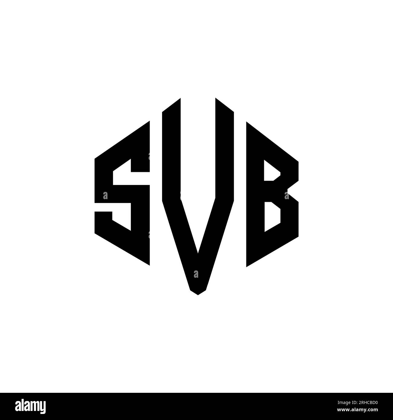 SVB-Logo in Polygonform. SVB-Polygon- und würfelförmiges Logo. SVB ...