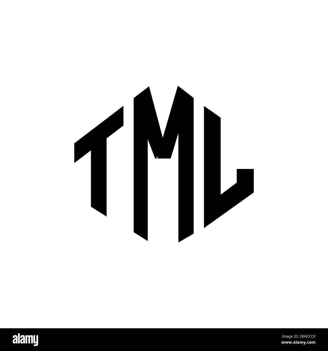 Logo mit TML-Buchstaben und Polygonform. TML-Polygon- und ...