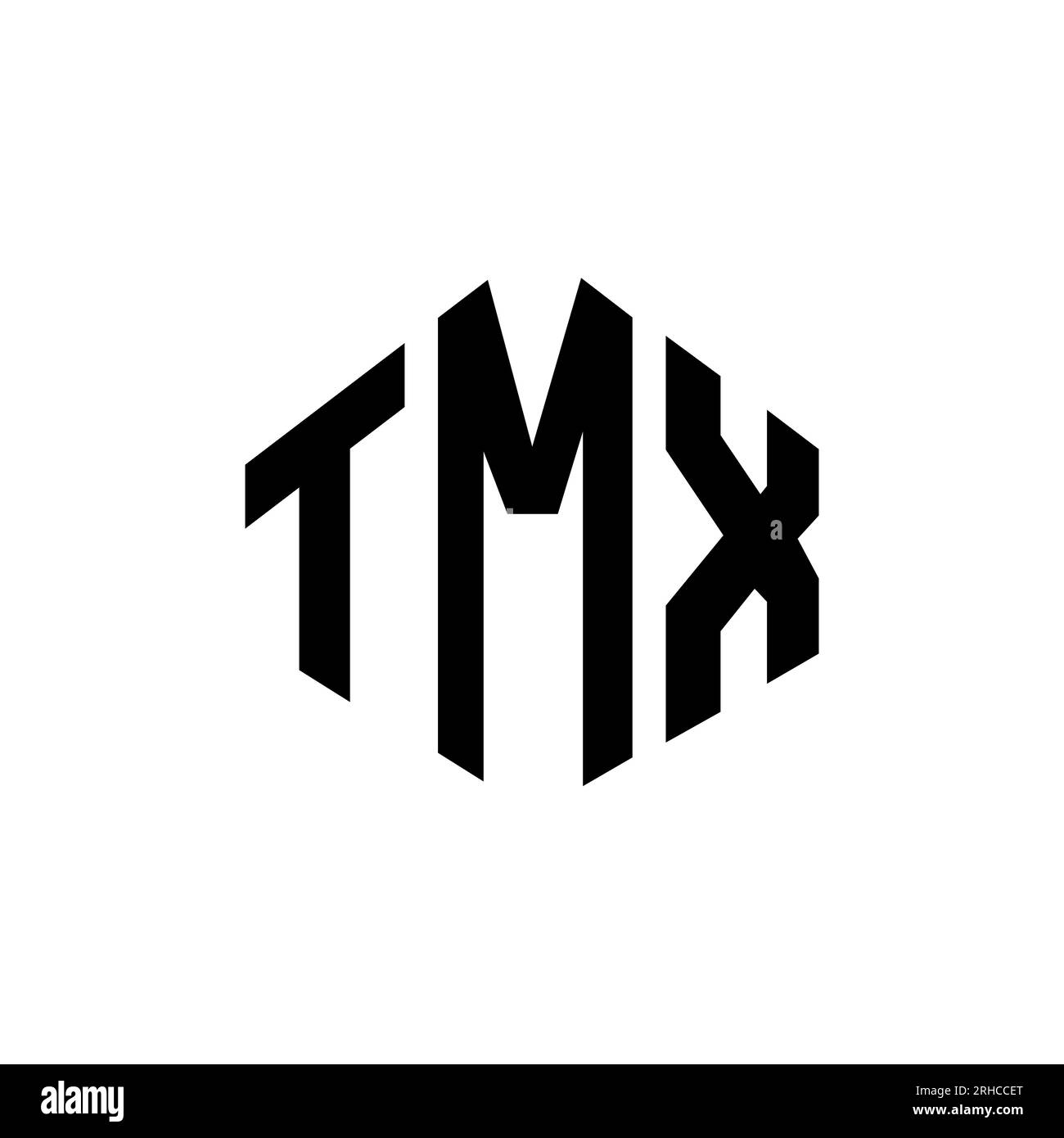 Logo mit TMX-Buchstaben und Polygonform. TMX-Polygon- und ...
