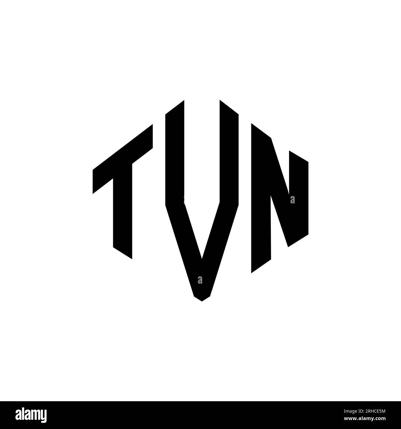 TVN-Logo in Polygonform. TVN-Polygon- und würfelförmiges Logo. TVN ...