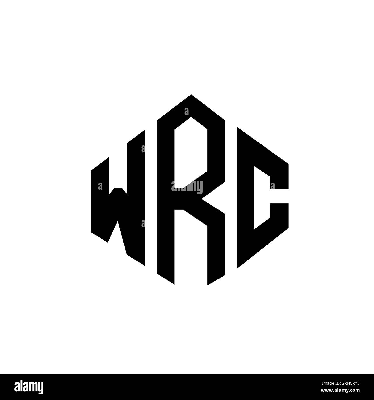 Logo mit WRC-Buchstaben und Polygonform. WRC-Logo in Polygon- und ...