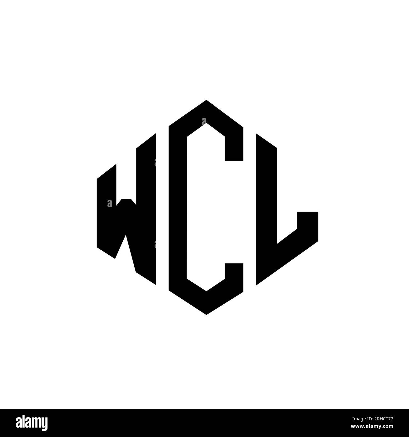 WCL-Logo in Polygonform. WCL-Polygon- und würfelförmiges Logo. WCL ...