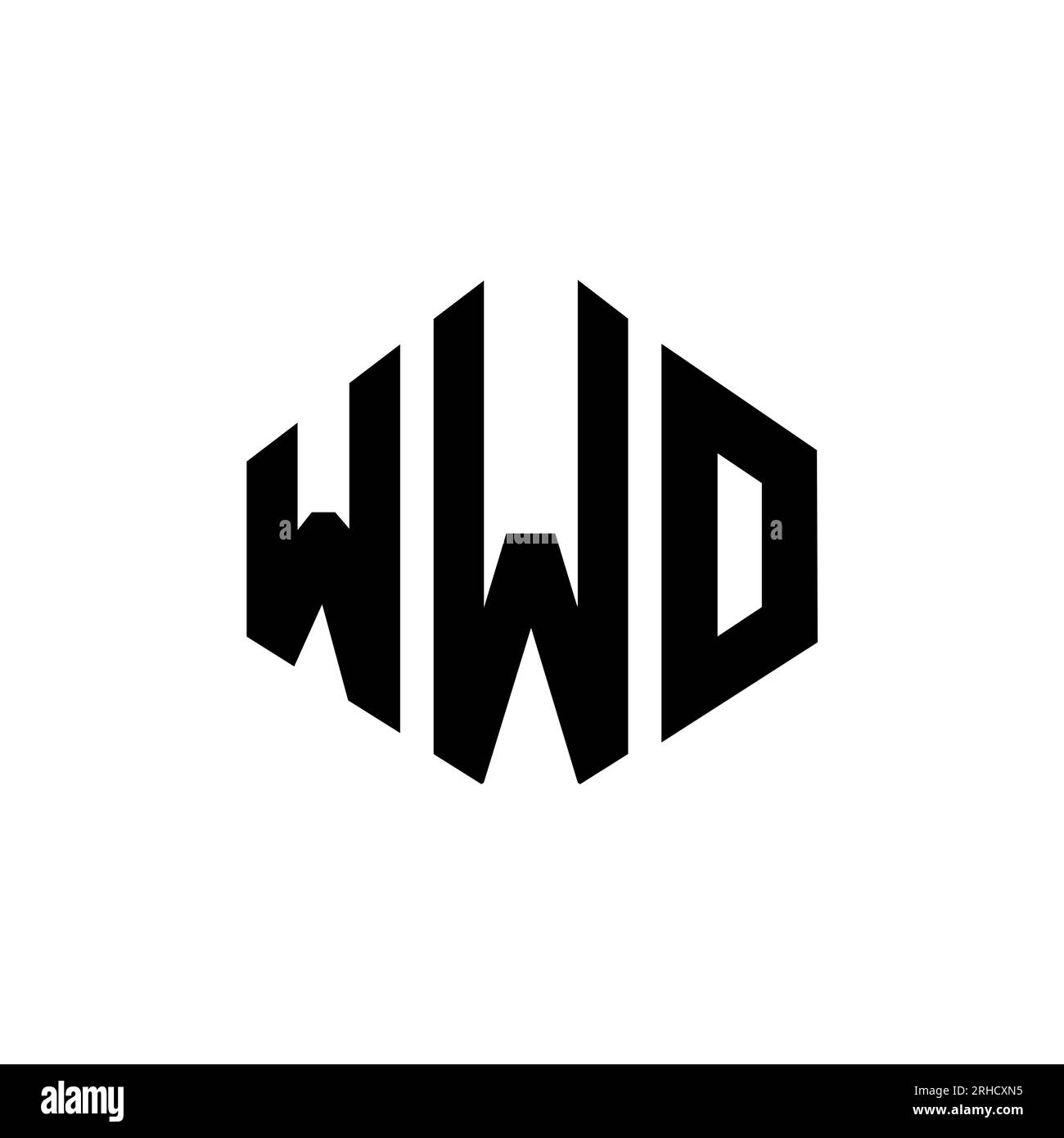 Logo mit WWO-Buchstaben und Polygonform. WWO-Polygon- und ...