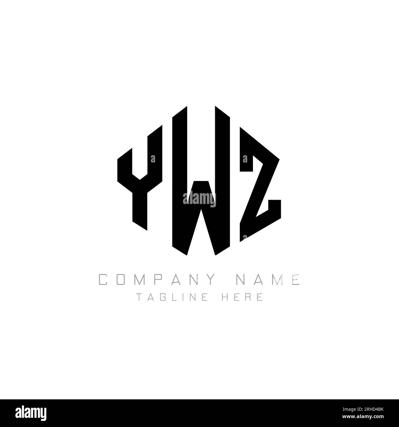 YWZ-Logo mit Polygonform. YWZ-Polygon- und würfelförmiges Logo-Design. YWZ-Vektor-Logo-Vorlage ...