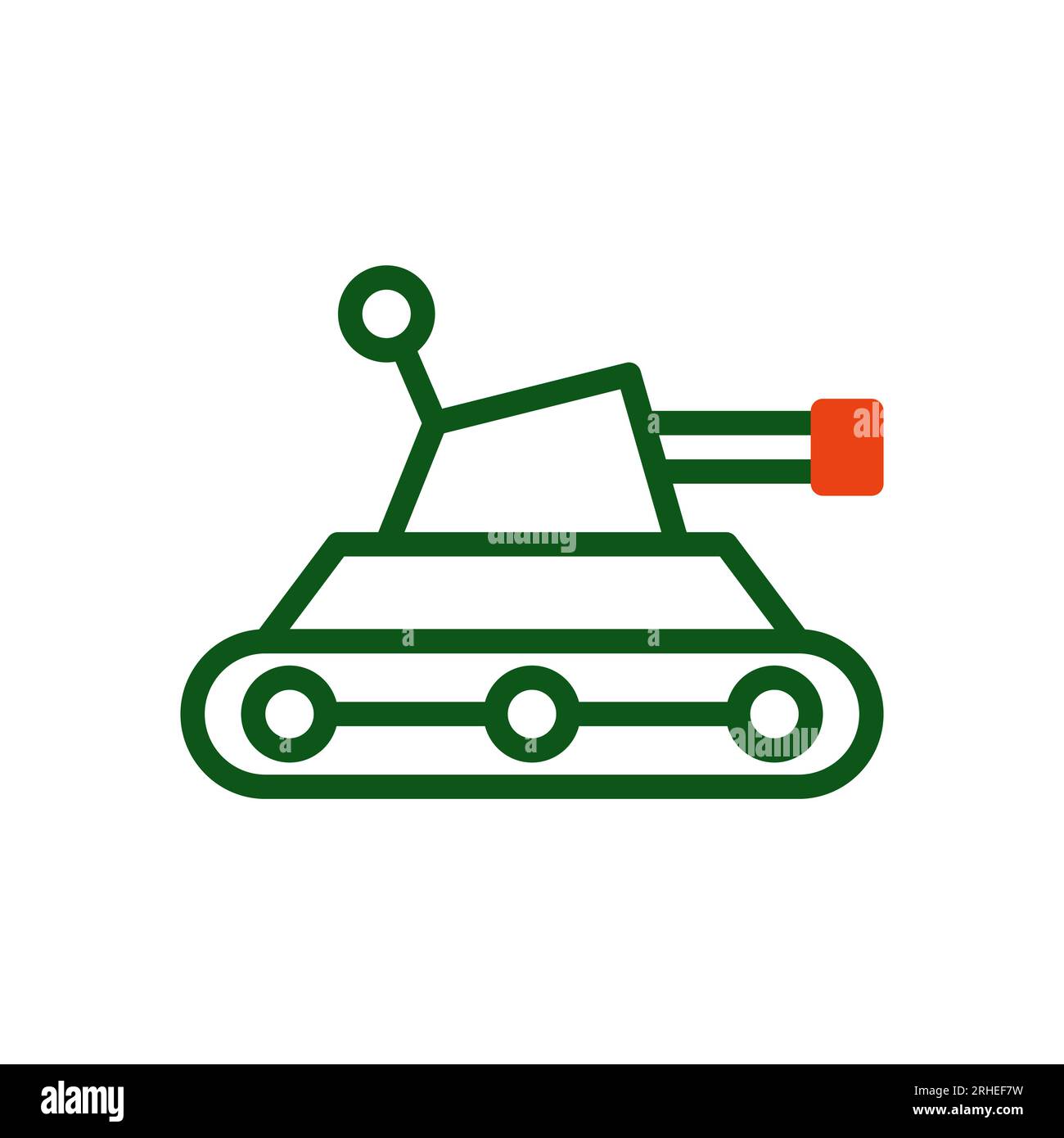 Panzersymbol zweifarbiges grünes Orange Militärvektor-Armeeelement und ...