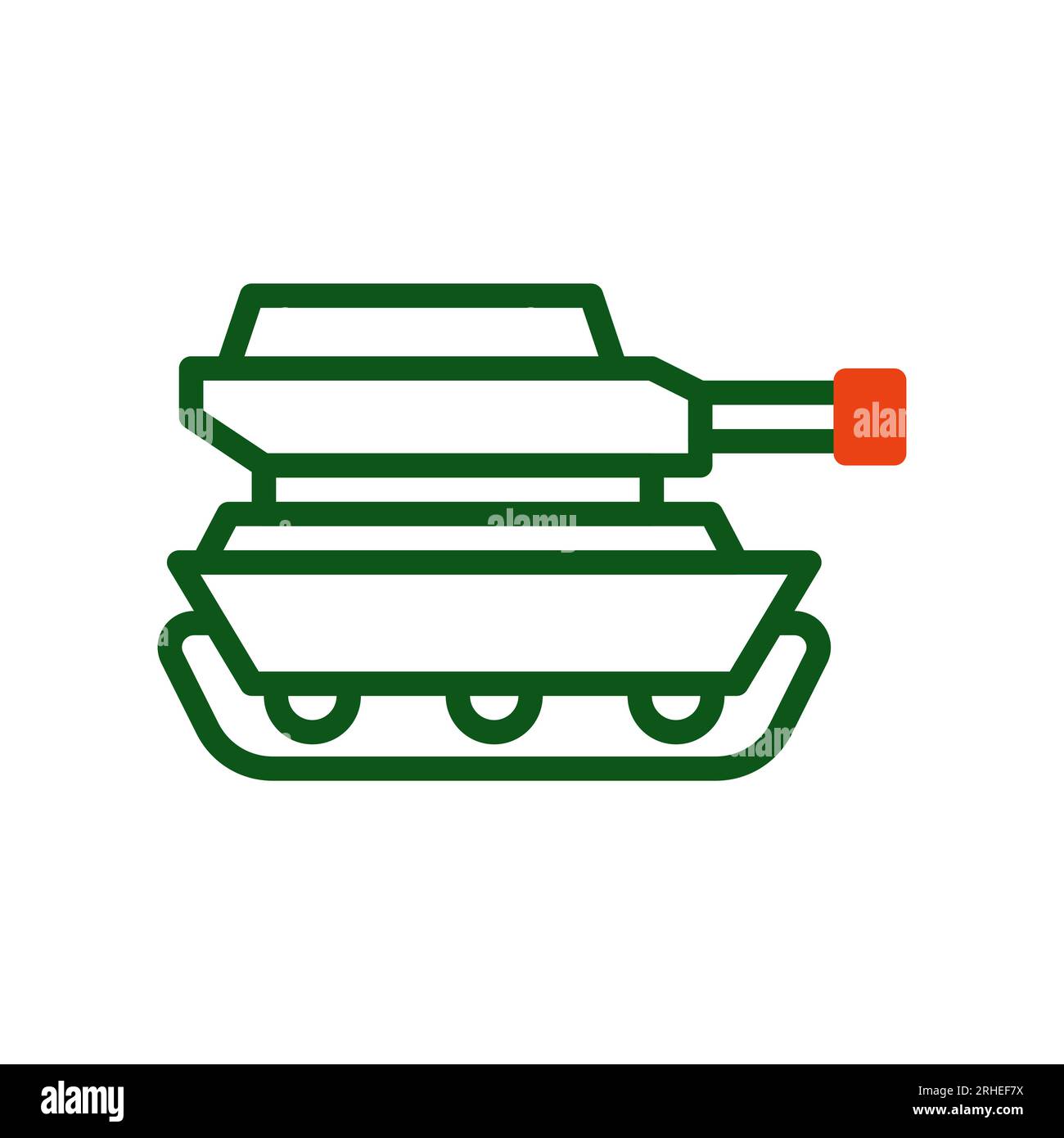 Panzersymbol zweifarbiges grünes Orange Militärvektor-Armeeelement und ...