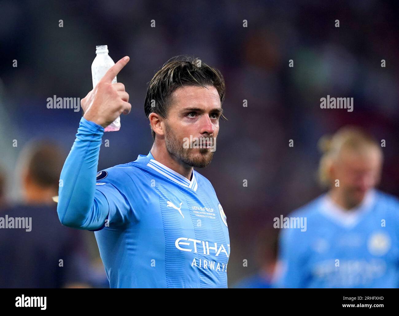 Der Jack Grealish von Manchester City feiert den Sieg des UEFA Super ...