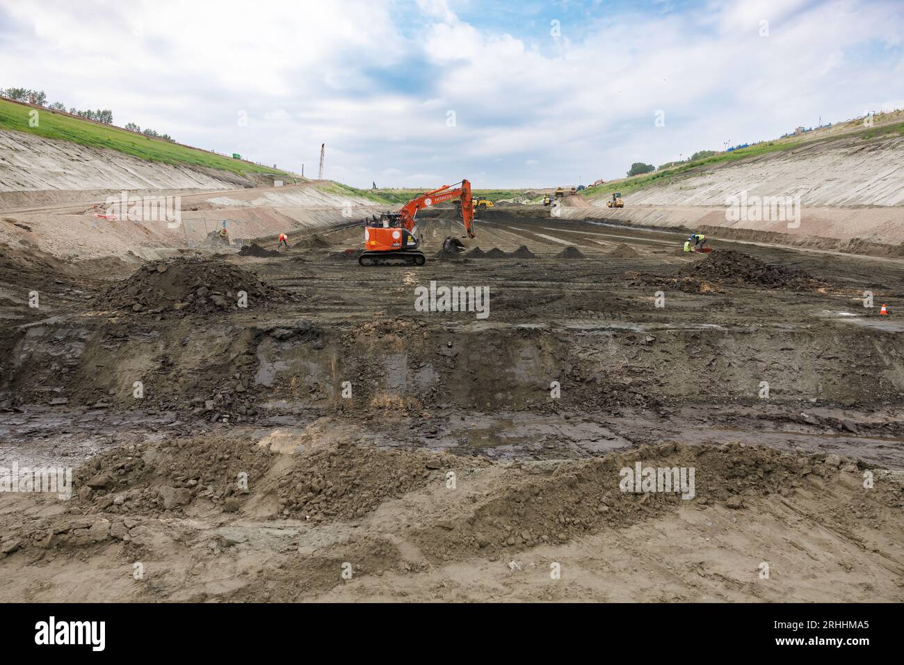Das Bild zeigt die Baustelle, nachdem Oosterweel-Bauleiter Lantis am ...