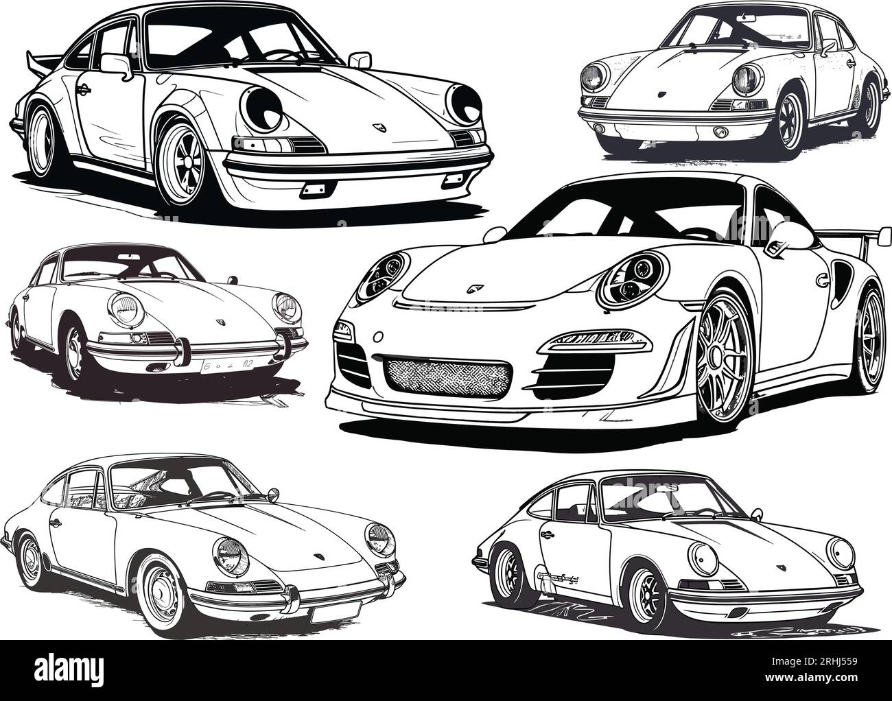 Porsche turbo Stock-Vektorgrafiken kaufen - Alamy