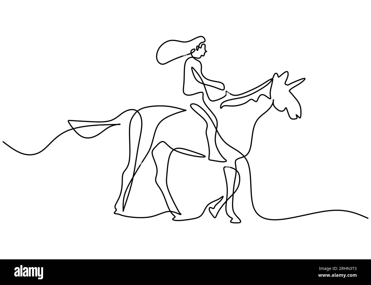 Frau reiten pony Stock-Vektorgrafiken kaufen - Alamy