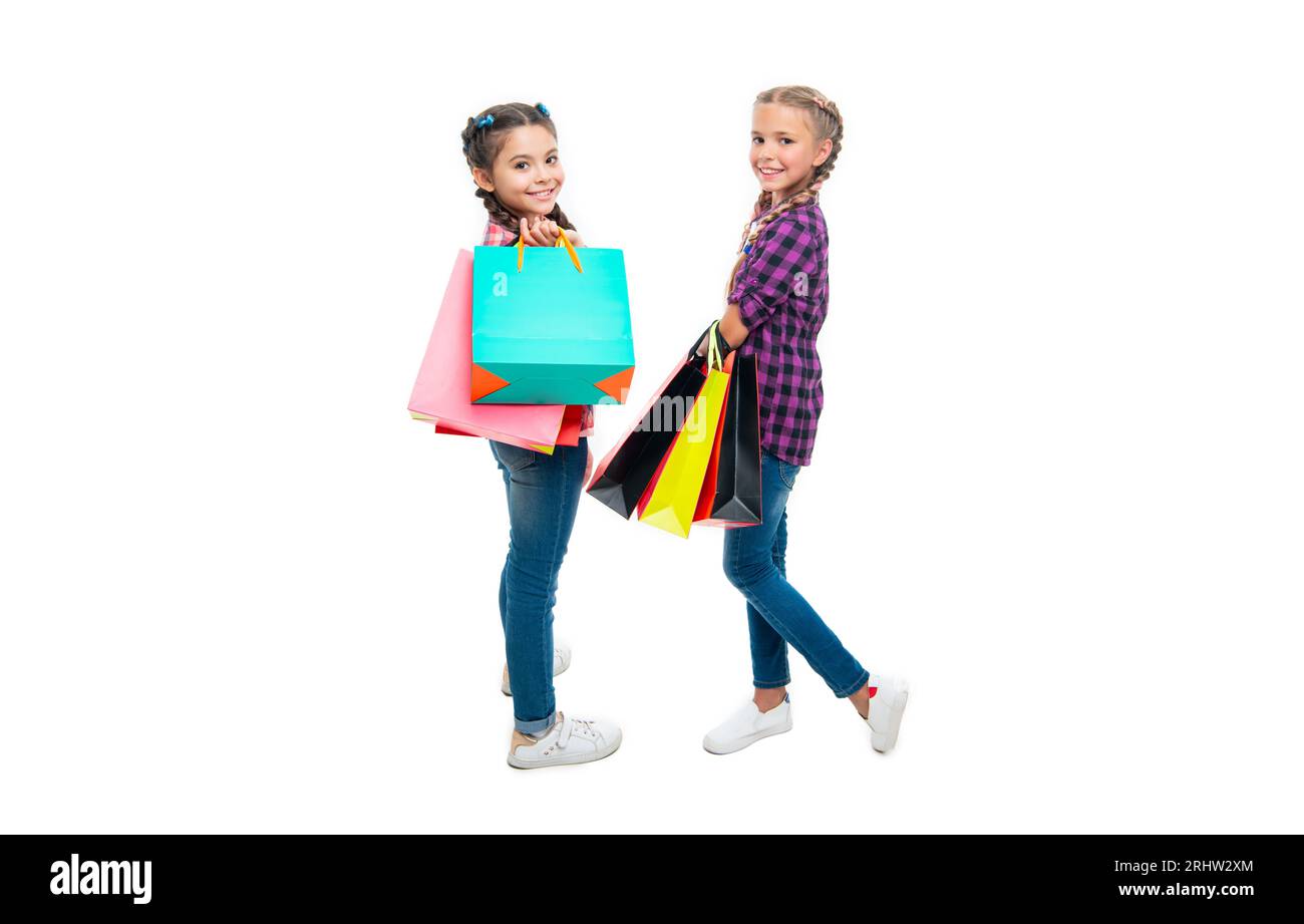 Mädchen einkaufstaschen Ausgeschnittene Stockfotos und -bilder - Alamy