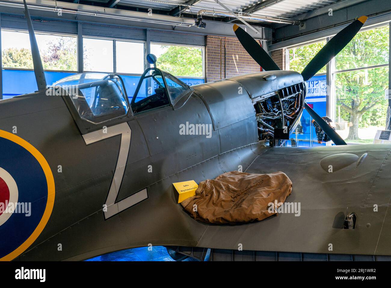 RAF Spitfire XVI im Spitfire and Hurricane Memorial Museum auf dem ehemaligen RAF Manston ...