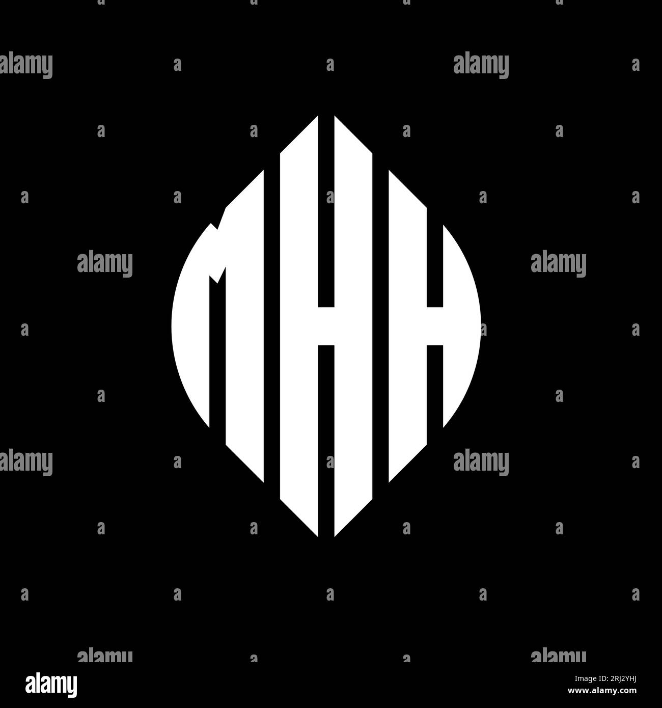 Mhh logo design Stock-Vektorgrafiken kaufen - Alamy