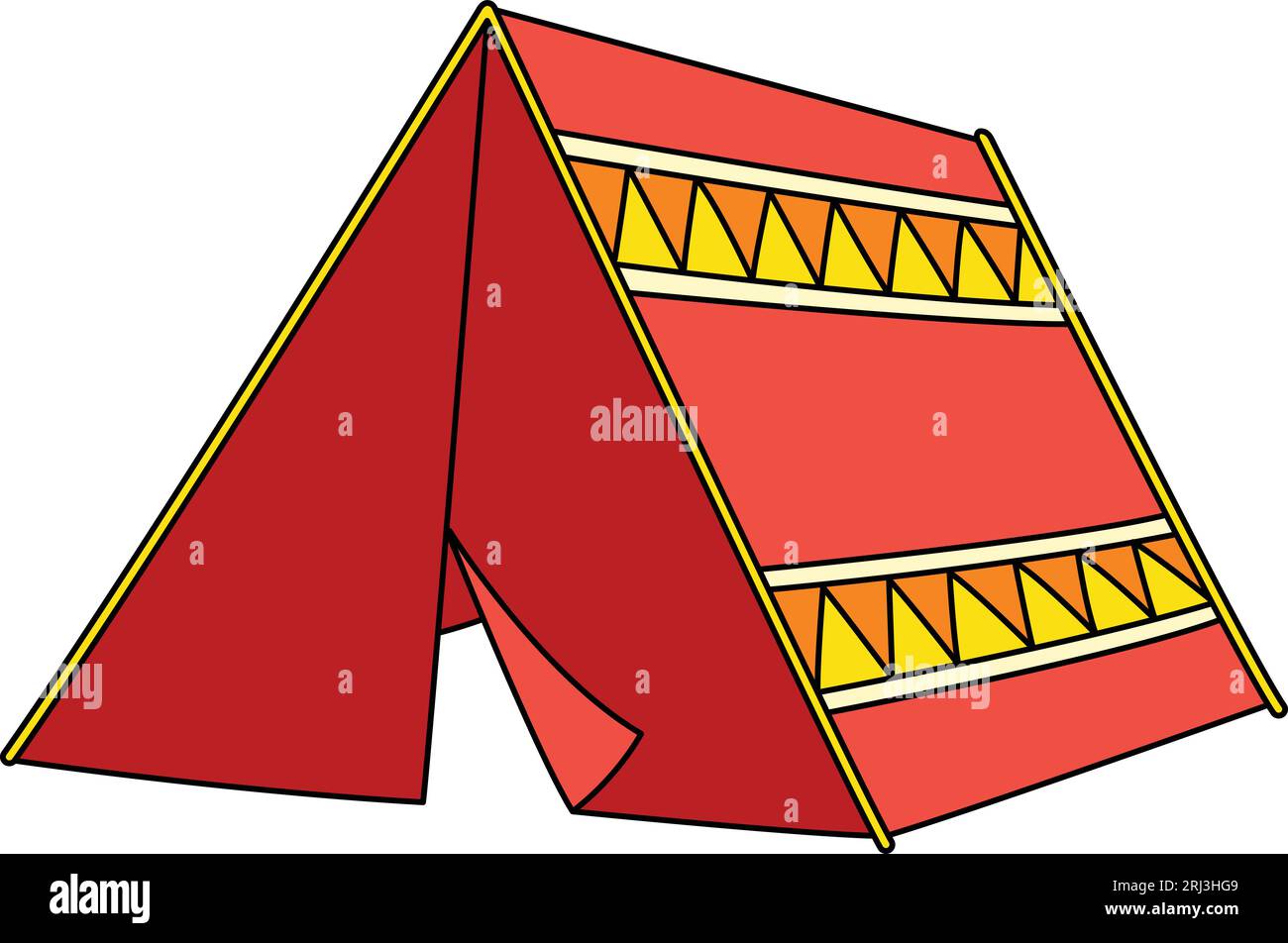 Camping Zelt Cartoon Farbige Clipart-Illustration Stock-Vektorgrafik ...