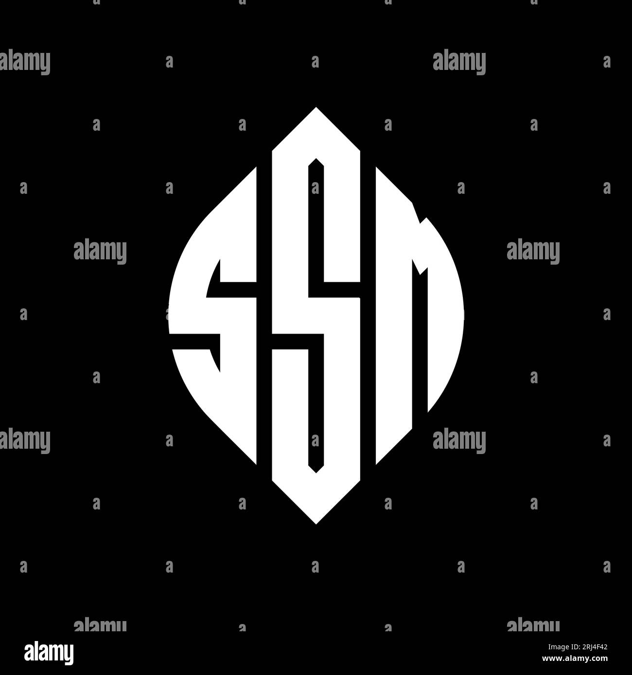 SSM-Logo mit kreisförmigem Buchstaben und Ellipsenform. SSM ...